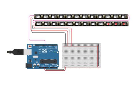 Circuit Design Neopixels Tinkercad