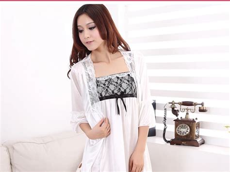 Sexy Lace Sleep Night Dress Sleepwear Four Seasons Korean Style Sexy Ice Silk Two Piece