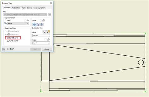 inventor 2018 lofted flange bend lines missing on flat pattern