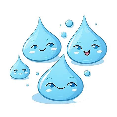 قطرات الماء كرتون ماء يسقط مطر Png صورة للتحميل مجانا