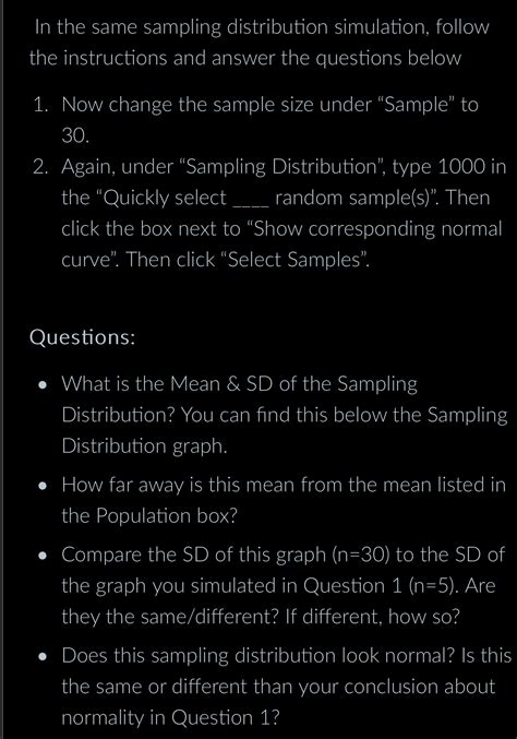 In The Same Sampling Distribution Simulation Follow