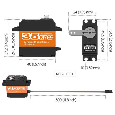 35kg Servo Motor High Torque Coreless Metal Gear