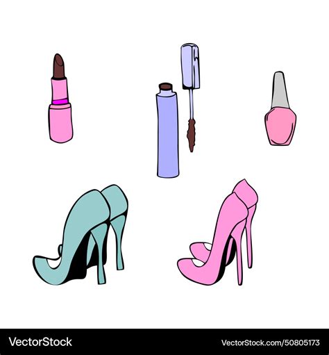 Makeup Cosmetics Royalty Free Vector Image Vectorstock