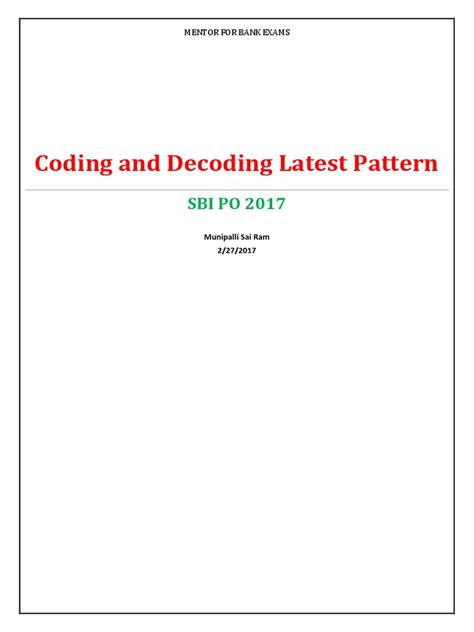 Reasoning Coding Decoding Pdf Consonant Alphabet
