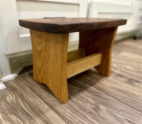 Solid Oak Step Stool Foot Stool Kitchen Stool Bench Plant Stand