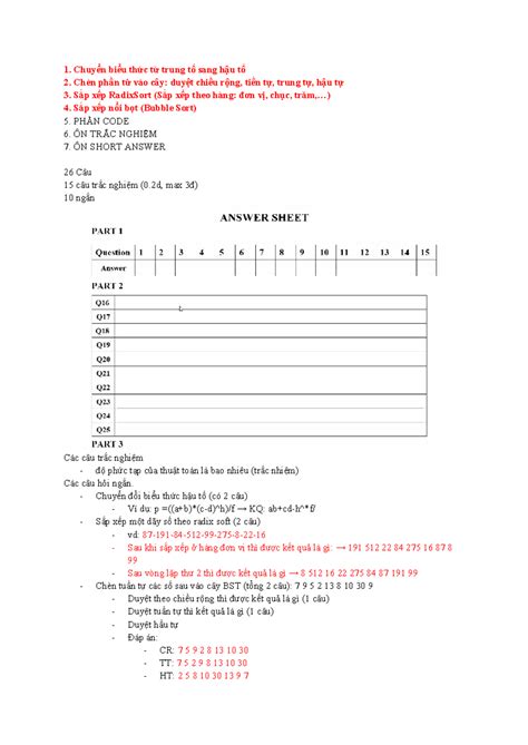 Ôn Tập Fc2 Summary Fundamentals Of Computing 2 Chuyển Biểu Thức Từ Trung Tố Sang Hậu Tố Chèn