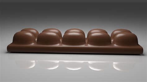 밀크 초콜릿 바 5 3d 모델 6 Unknown Blend Dae Obj Free3d