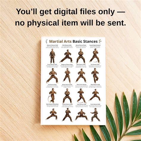 Martial Arts Basic Stances Printable Pdf Karate Kung Fu Taekwondo