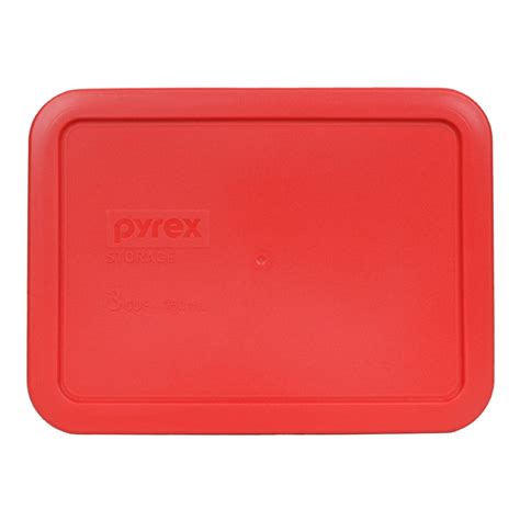 Pyrex 7210 Pc Red Plastic Rectangle Storage Replacement Lid Cover