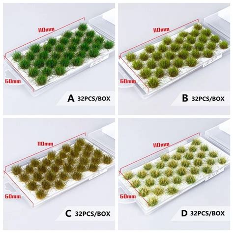 Box Diorama Grass Cluster Model Tuft Railway Train Layout Architecture