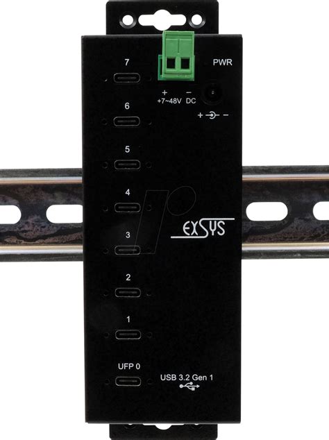 Exsys Ex1147hmvs Usb 3 0 7x C Port Industrial Hub 15 Kv Eds Din Rail At Reichelt Elektronik