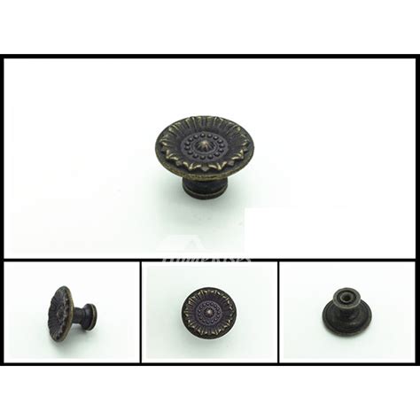 Kitchen Cabinet Knobs Carved Vintage Antique Brass Zinc Alloy