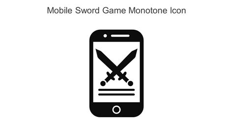 Mobile Sword Game Monotone Icon In Powerpoint Pptx Png And Editable Eps