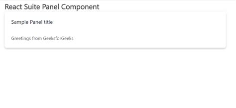 React Suite 面板组件 码农参考