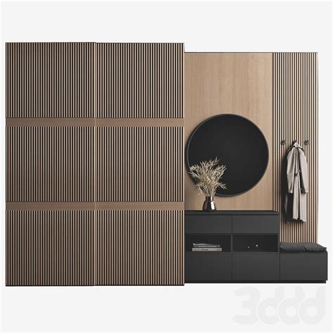 3d модели Шкафы Мебельная композиция 52 Hallway Designs Wardrobe Door Designs Home