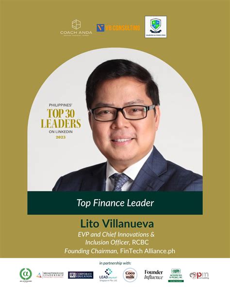 30 Top Leaders In 30 Days 2 30 Lito Villanueva 🔶🔶🔶 The Philippines Top 30 Leaders On Linkedin