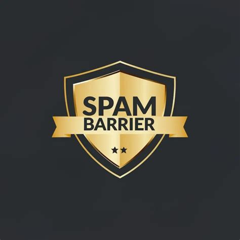 Logo Design For Spam Barrier Shield Emblem With Typography For Legal