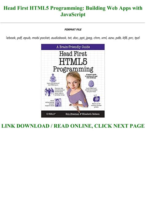 Download Pdf Head First Html5 Programming Building Web Apps With Javascript Txtpdfepub