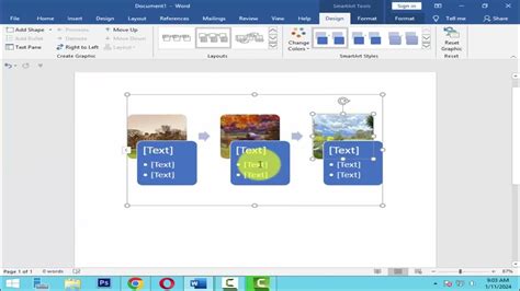 How To Insert Picture Accent Process Smartart In Word 2007 Youtube