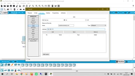 Tutorial Cara Membuat Dns Server Di Cisco Packet Tracer 722 Jonathan Rahardjo Blog