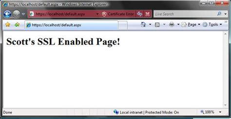 C Issue Regarding Enabling Ssl On Iis 70 Using Self Signed Certificates Stack Overflow