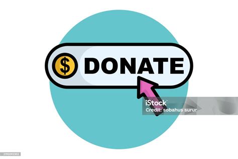 기부 버튼 아이콘입니다 색상이 지정된 윤곽선 아이콘 스타일입니다 자선 단체와 관련된 아이콘입니다 기부 요소 벡터 일러스트 레이