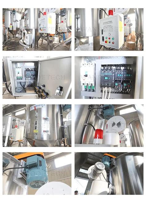 Pp Pe Plastic Granules Lifting Mixer Hopper Dryer Machine Wanrooetech