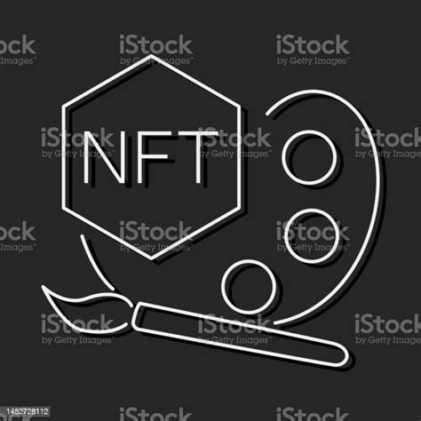Nft 아트 라인 아이콘입니다 모바일 개념 및 웹 디자인을 위한 선형 스타일 기호 대체 불가능한 토큰 팔레트 개요 벡터