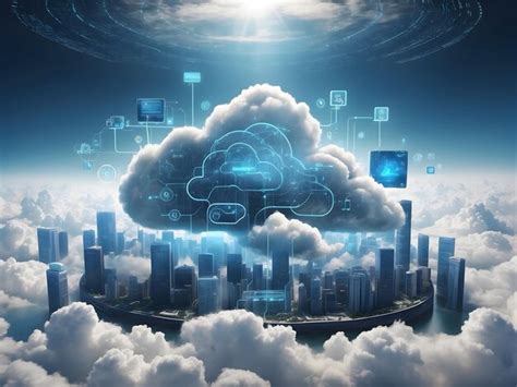 Premium Ai Image Explore The Futuristic Aspects Of Remote Data Storage Highlighting The