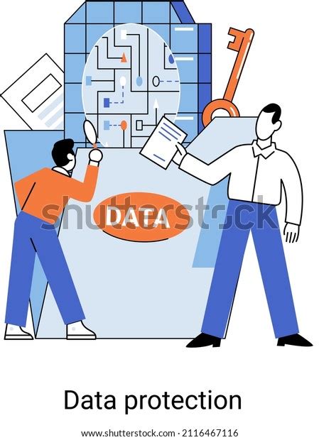 Data Protection Metaphor Privacy Information Security Stock Vector Royalty Free 2116467116