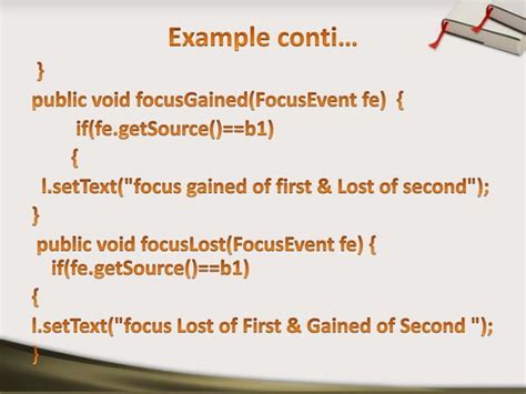 Event Handling In Java Pptx Programming Languages Computing