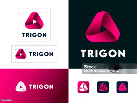 삼각형 기호입니다 세 개의 빨간 리본 얽힌 요소 무한 반복 회전 신원 웹 버튼 3가지 개체에 대한 스톡 벡터 아트 및 기타 이미지 Istock