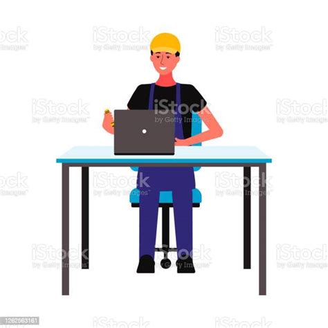 컴퓨터 수리 및 유지 보수 서비스 담당자 플랫 벡터 일러스트레이션을 분리합니다 광고에 대한 스톡 벡터 아트 및 기타 이미지