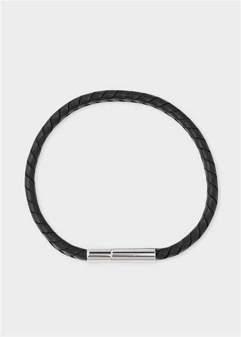 Black Braided Leather Bracelet