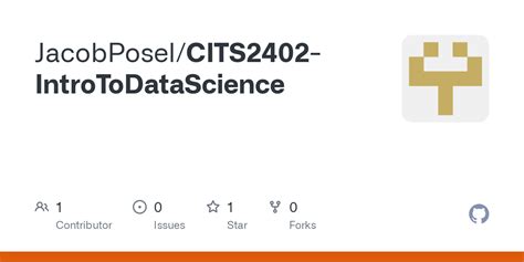 GitHub JacobPosel CITS2402 IntroToDataScience