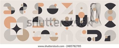 Hand Drawn Abstract Minimal Element Mid Stock Vector Royalty Free 2485782785 Shutterstock