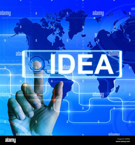 Idea Map Displays Worldwide Concept Thought Or Ideas Stock Photo Alamy