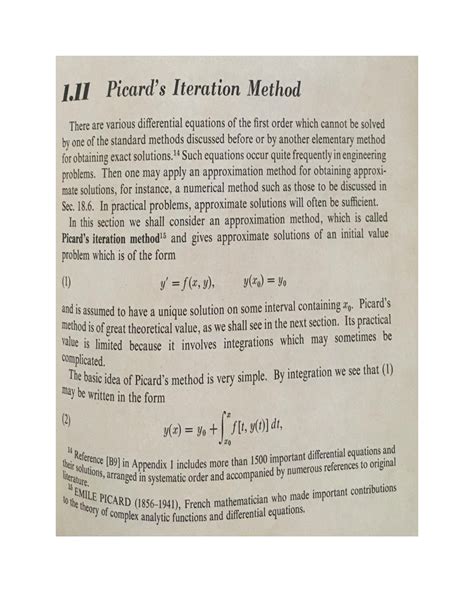 SOLUTION Picard S Iteration Method Studypool
