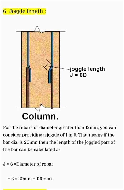 What Is Joggle In Column What Is The Joggle Length As Per 51 Off