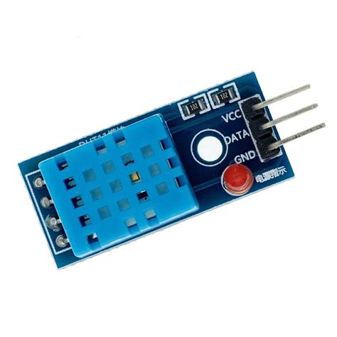 Dht11 Digital Temperature And Humidity Sensor Module With Led With Dupont Line