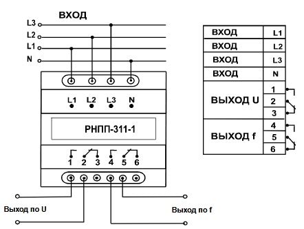 Трехфазное реле напряжения, перекоса, обрыва и последовательности фаз ...