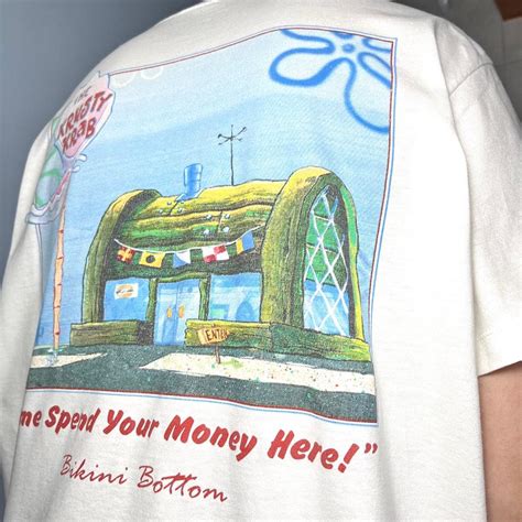 Spongebob Squarepants The Krusty Krab Uniform Nickelodeon Tee Mens