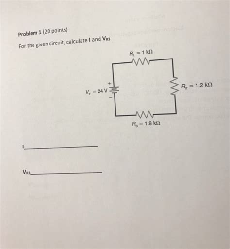 Solved Problem 1 20 Points For The Given Circuit