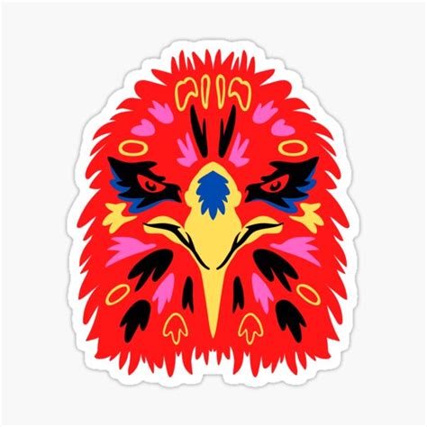 Graphic Angry Eagle Sticker For Sale By Imeshartworks Redbubble