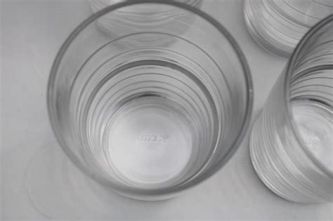 Svepa Ikea Stackable Clear Glass Tumblers Set Of Six 10 Oz Drinking Glasses