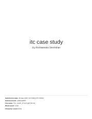 Itc Case Study Converted Docx Itc Case Study By Rishiaendra Devindran Submission Date Mar