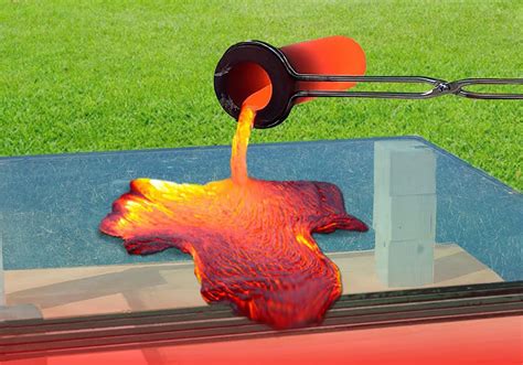 【すごい実験】ガラスの上に溶岩をたらしたらどうなるか実験した動画 興味深い結果に ｜ バズプラスニュース