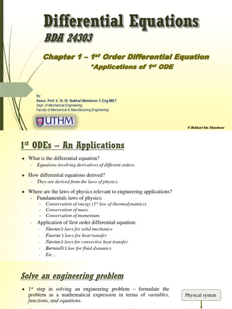 Chapter 1 First Order Part B Pdf Differential Equations Equations