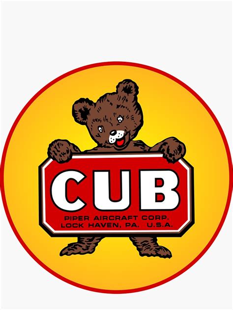 Piper Cub Logo Premium Products Sticker For Sale By Che Aviation