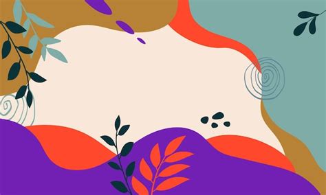 Premium Vector Hand Drawn Abstract Shapes Background